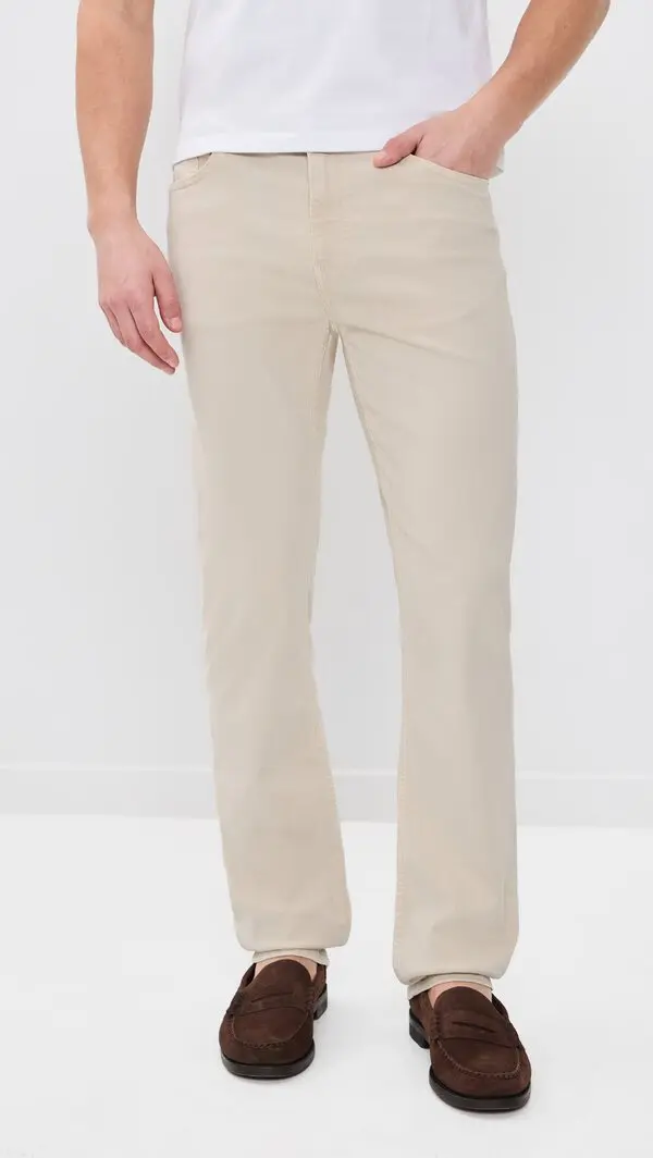FRAME Modern Straight Twill Jeans - Milk Beige