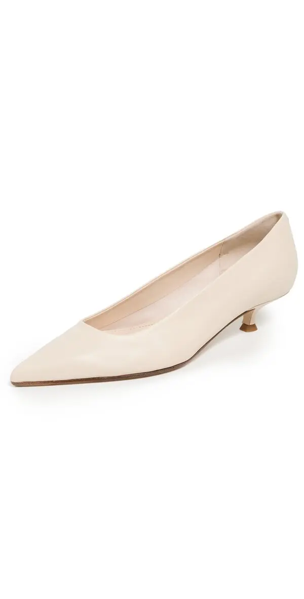 AeydĒ Cari Nappa Leather Heels - Creamy