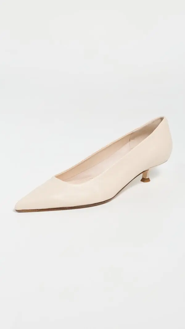 AeydĒ Cari Nappa Leather Heels - Creamy