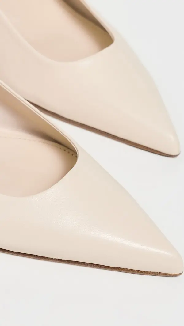 AeydĒ Cari Nappa Leather Heels - Creamy