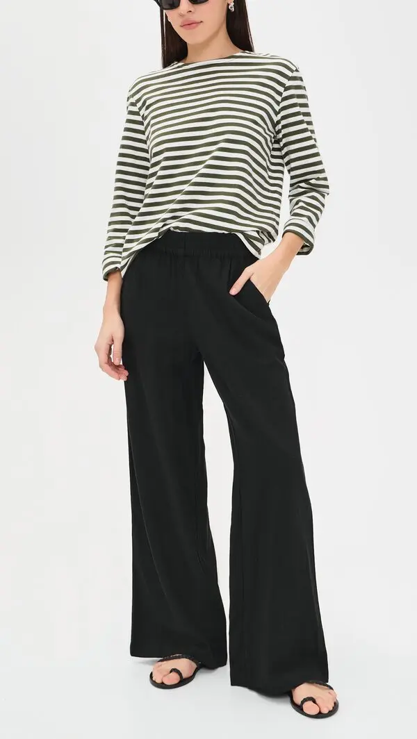 Marine Layer Allison Tencel Trousers - Black