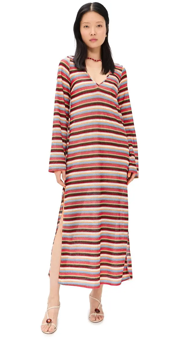 Show Me Your Mumu Staycation Coverup - Sunkissed Stripe Knit