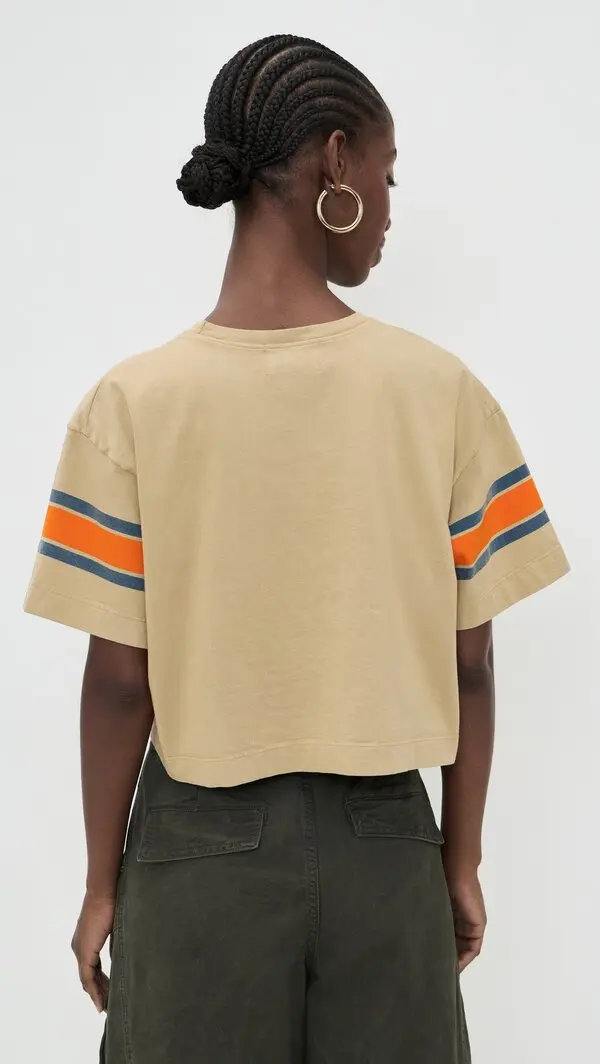 STATE & LAKE Striped Tee - Khaki