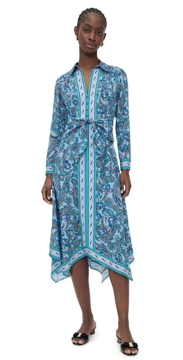 Shoshanna Adair Paisley Print Midi Dress