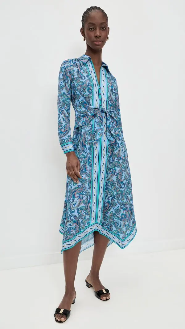 Shoshanna Adair Paisley Print Midi Dress