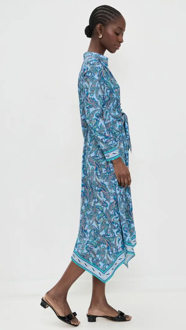 Shoshanna Adair Paisley Print Midi Dress
