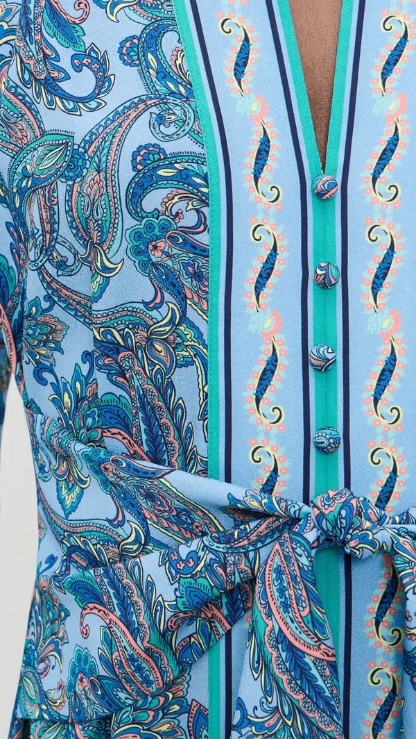 Shoshanna Adair Paisley Print Midi Dress