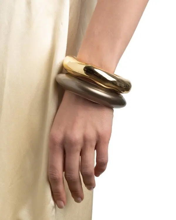 Alexis Bittar Lucite Saucer Bangle Bracelet - Dune