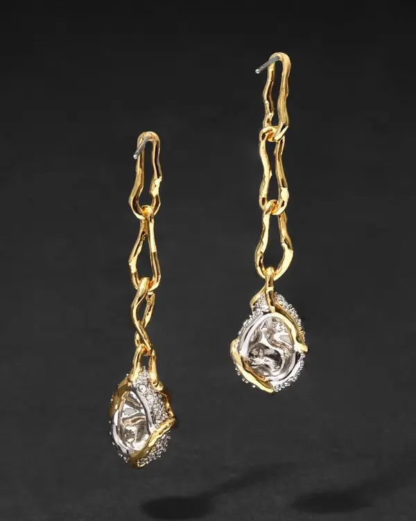 Alexis Bittar Solanales Crystal Linked Pebble Earrings