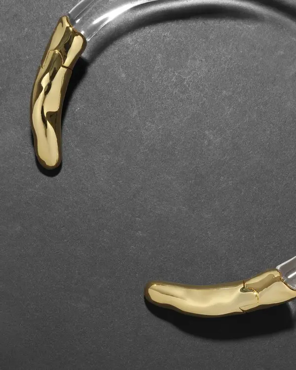 Alexis Bittar Liquid Lucite Brutalist Pendant Collar Necklace