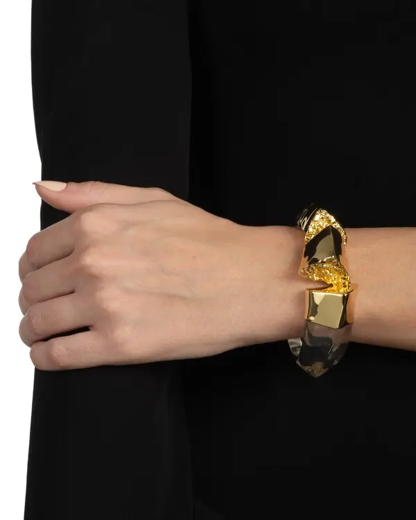 Alexis Bittar Lucite Brutalist Hinge Bracelet