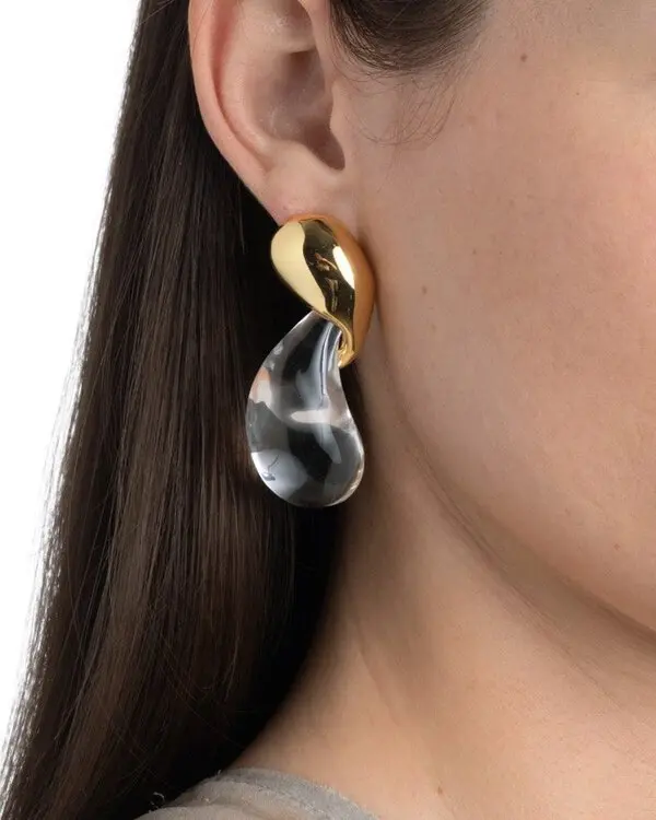 Alexis Bittar Liquid Lucite Modernist Earrings