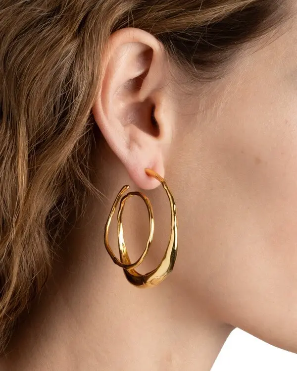 Alexis Bittar Molten Spiral Hoop Earrings - Gold