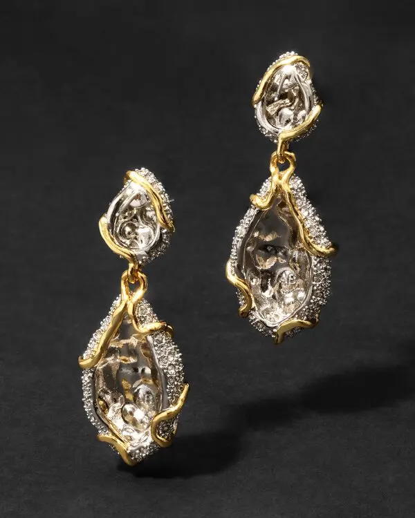 Alexis Bittar Solanales Crystal Pebble Double Drop Earrings