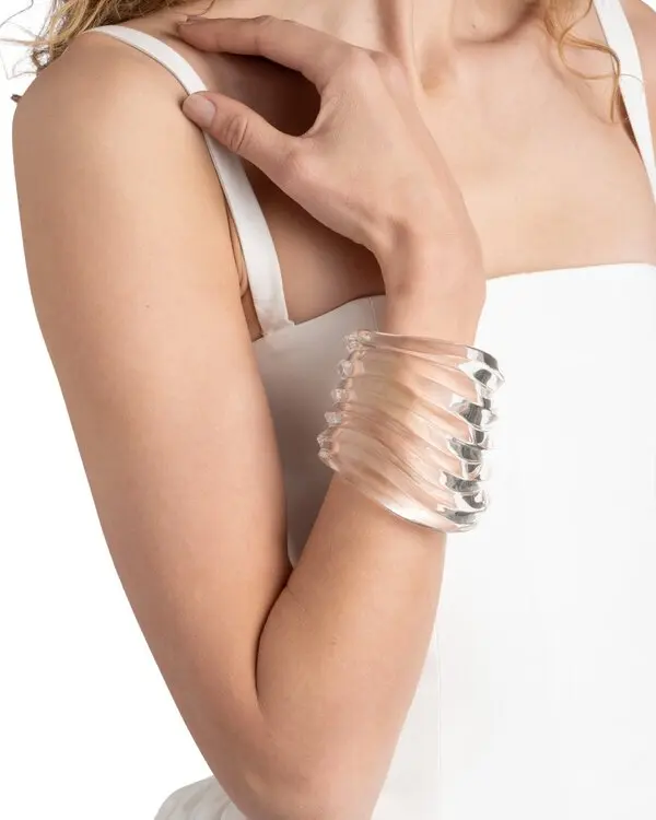Alexis Bittar Liquid Lucite Wide Ripple Cuff Bracelet