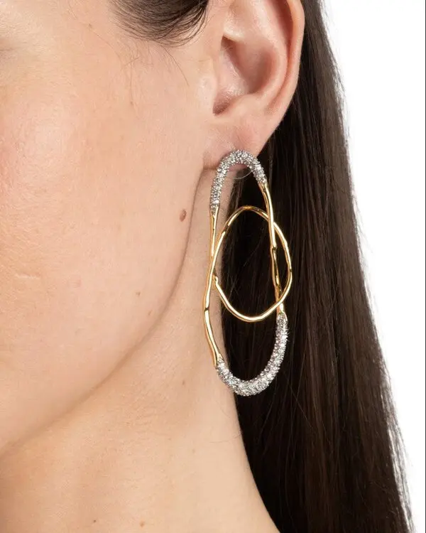 Alexis Bittar Solanales Crystal Large Orbit Earrings