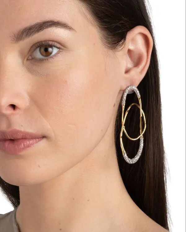 Alexis Bittar Solanales Crystal Large Orbit Earrings