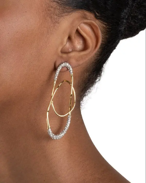 Alexis Bittar Solanales Crystal Large Orbit Earrings