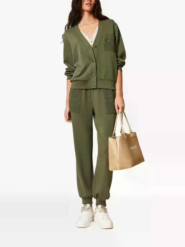 TWINSET Crochet Detail Track Pants