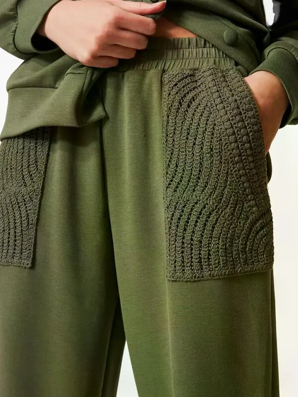 TWINSET Crochet Detail Track Pants