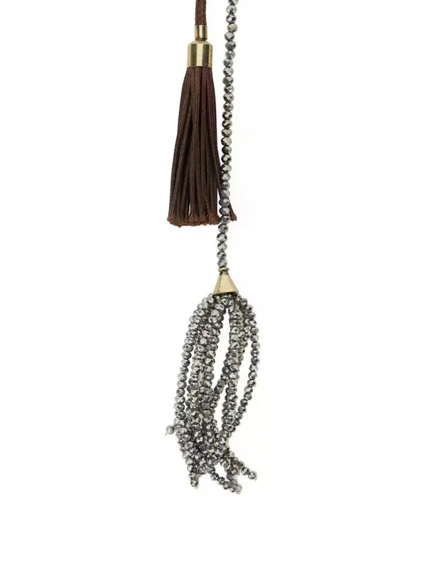 Antonelli Firenze Tasseled Beaded Necklace - Silver
