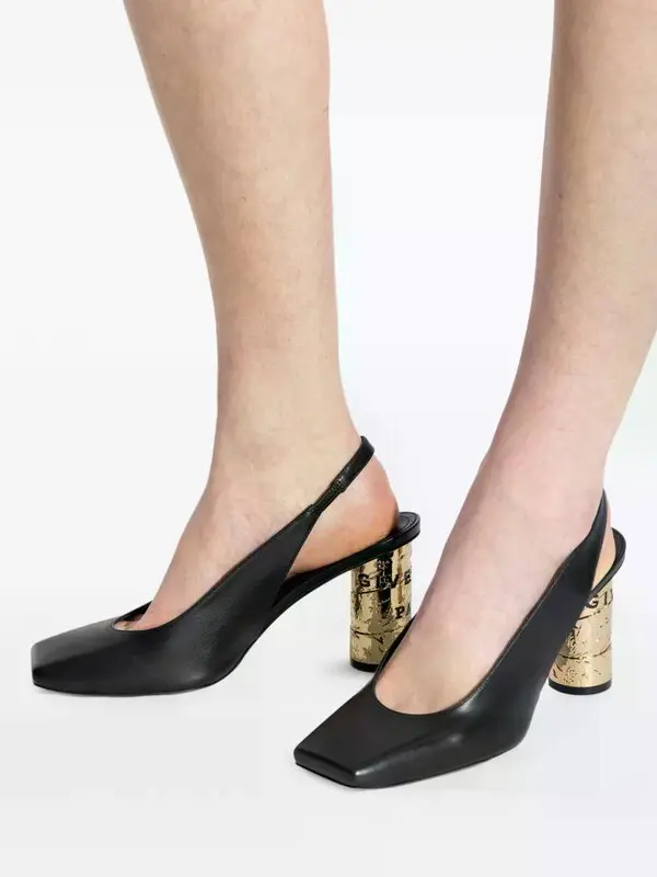 Givenchy Square-toe Block-heel Pumps - Black