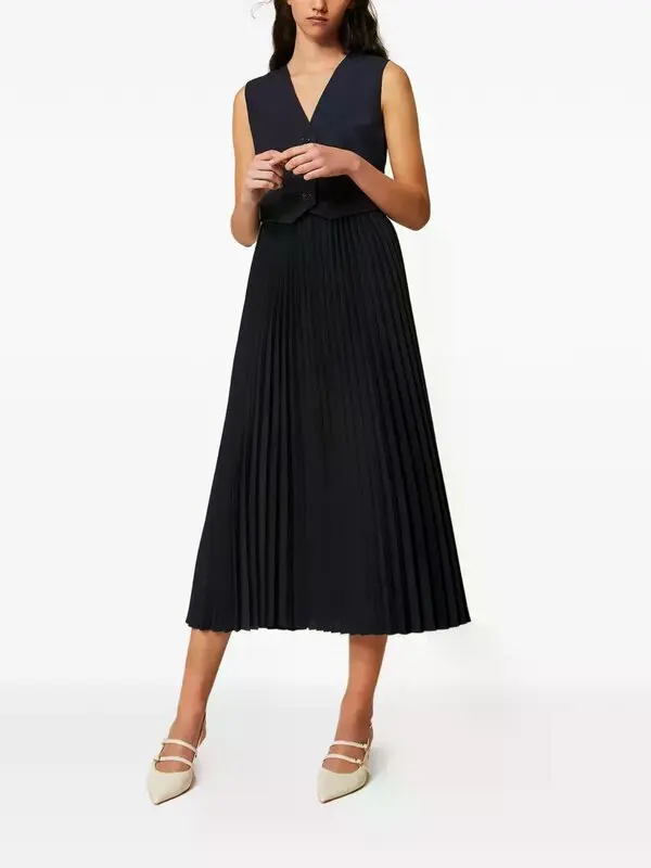 TWINSET Pleated Midi Dress