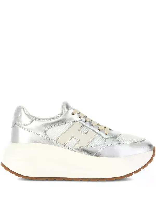 Hogan H696 Lace-up Sneakers - Silver