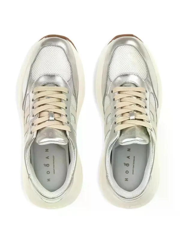 Hogan H696 Lace-up Sneakers - Silver