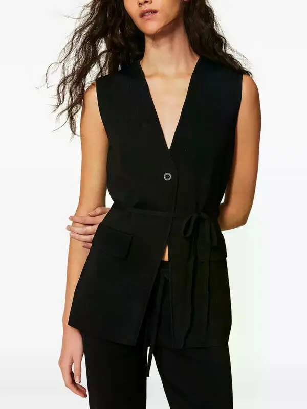 TWINSET Sleeveless Jacket - Black