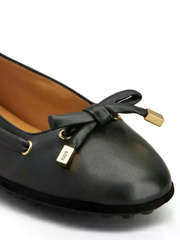 TOD'S Bow-detail Ballet Flats - Black