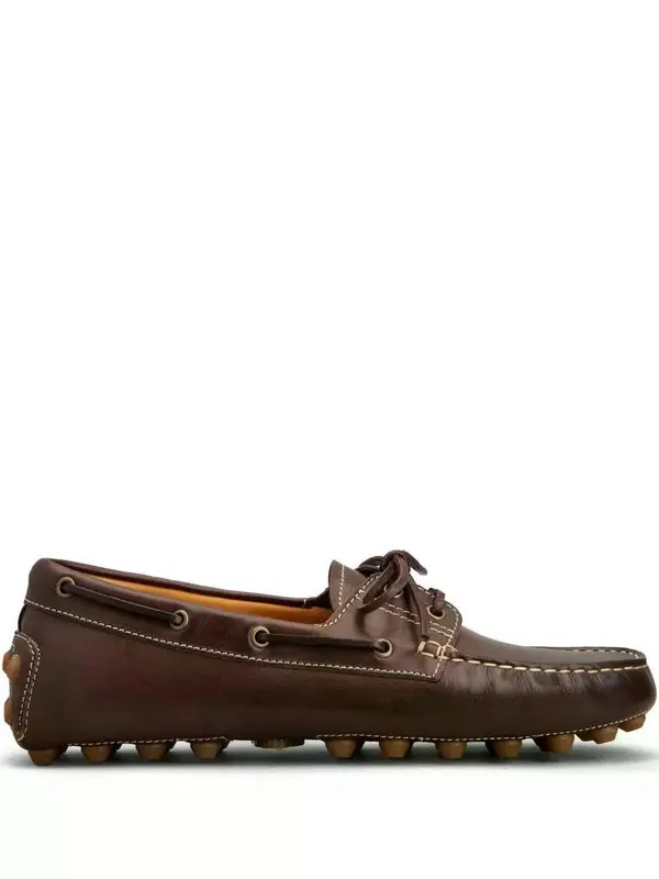 TOD'S Laced Boat Shoes - Brown