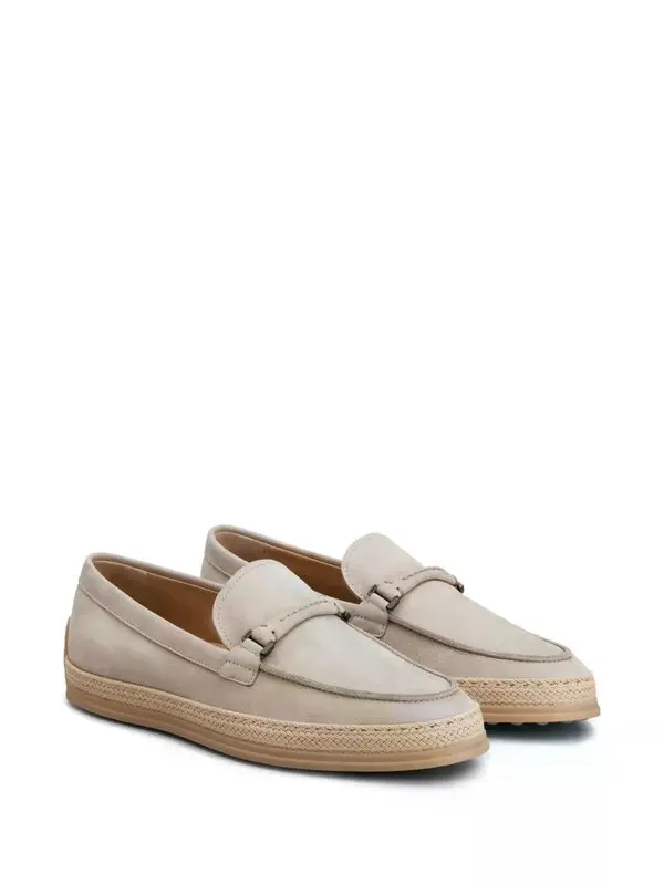TOD'S Suede Loafers - Neutrals