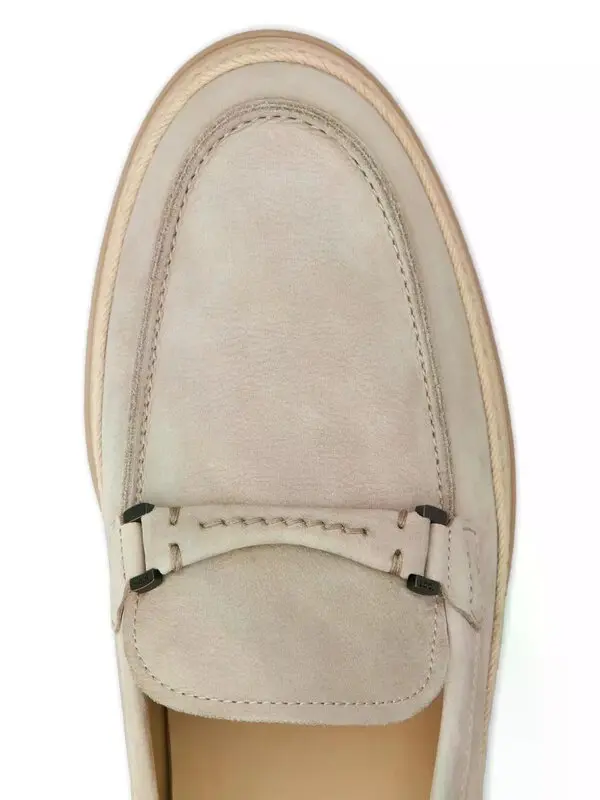 TOD'S Suede Loafers - Neutrals