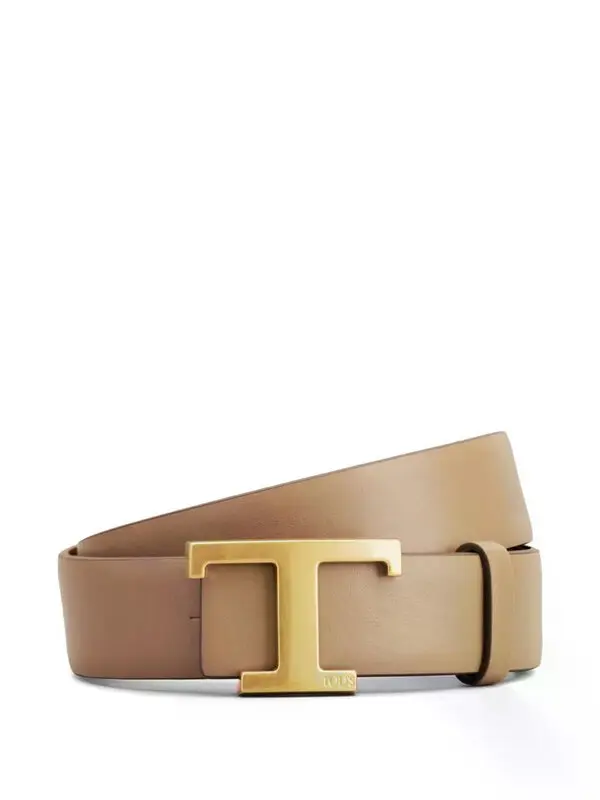 TOD'S T-buckle Reversible Belt - Neutrals