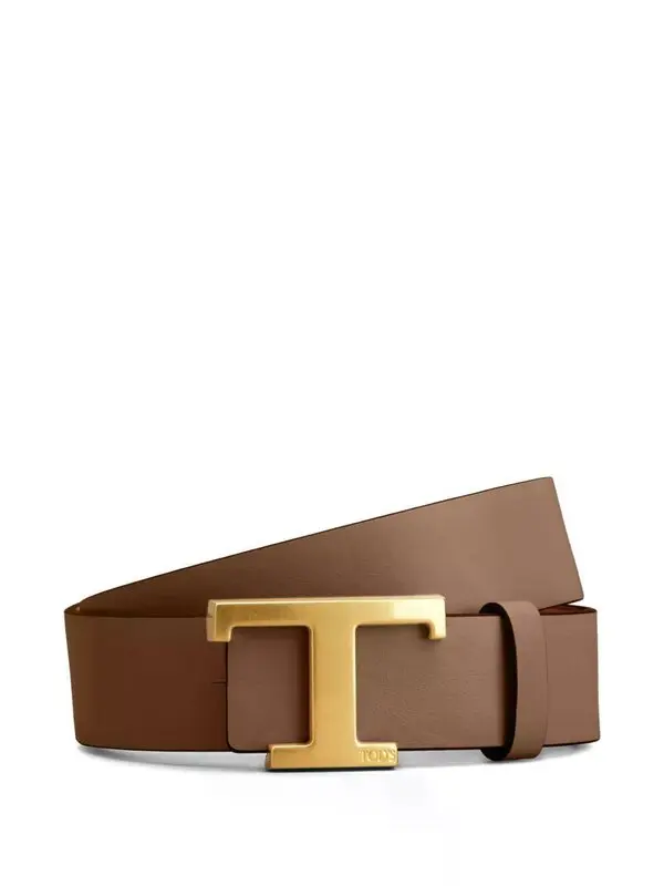 TOD'S T-buckle Reversible Belt - Neutrals