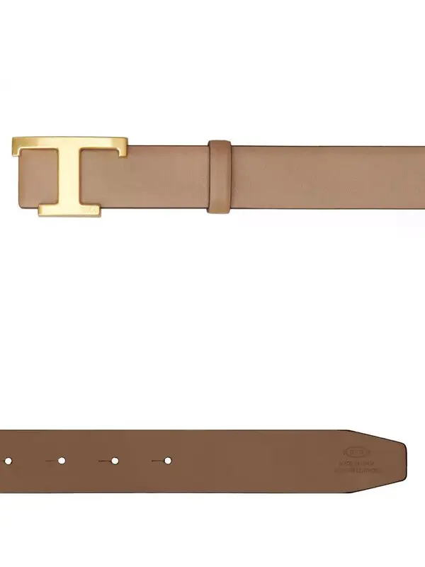 TOD'S T-buckle Reversible Belt - Neutrals