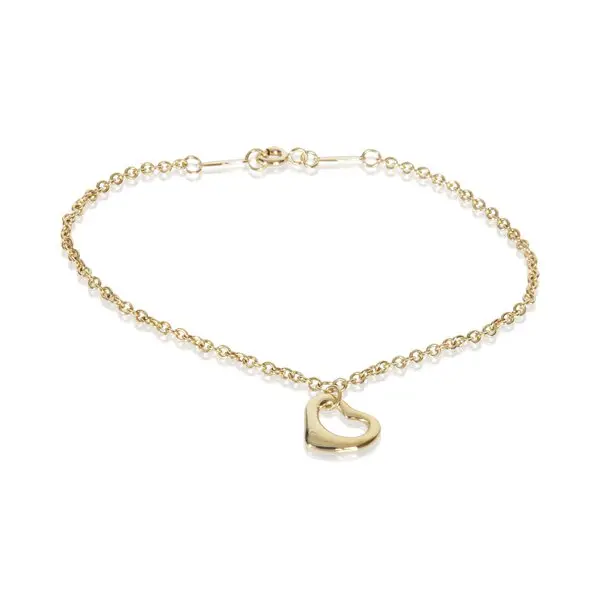 Tiffany & Co. Yellow Gold Elsa Peretti Open Heart Chain Bracelet - Yellow_gold