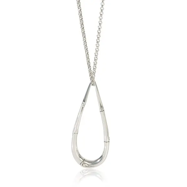 John Hardy Sterling Silver Bamboo Teardrop Pendant - Sterling_silver