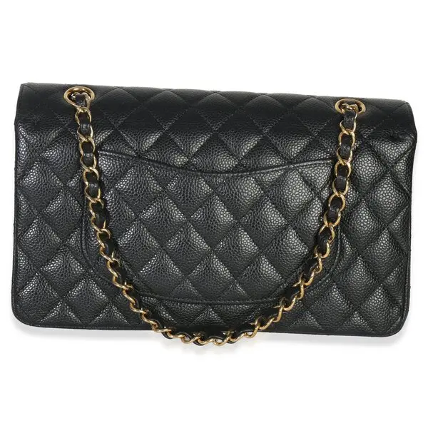 Chanel Quilted Caviar Classic Double Flap Bag - Black