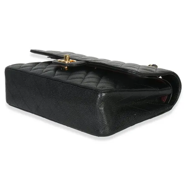 Chanel Quilted Caviar Classic Double Flap Bag - Black