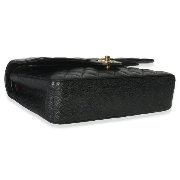 Chanel Quilted Caviar Classic Double Flap Bag - Black