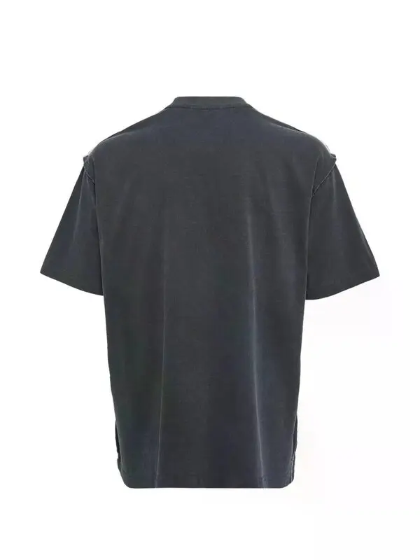 SOLID HOMME Logo-patch T-shirt - Grey
