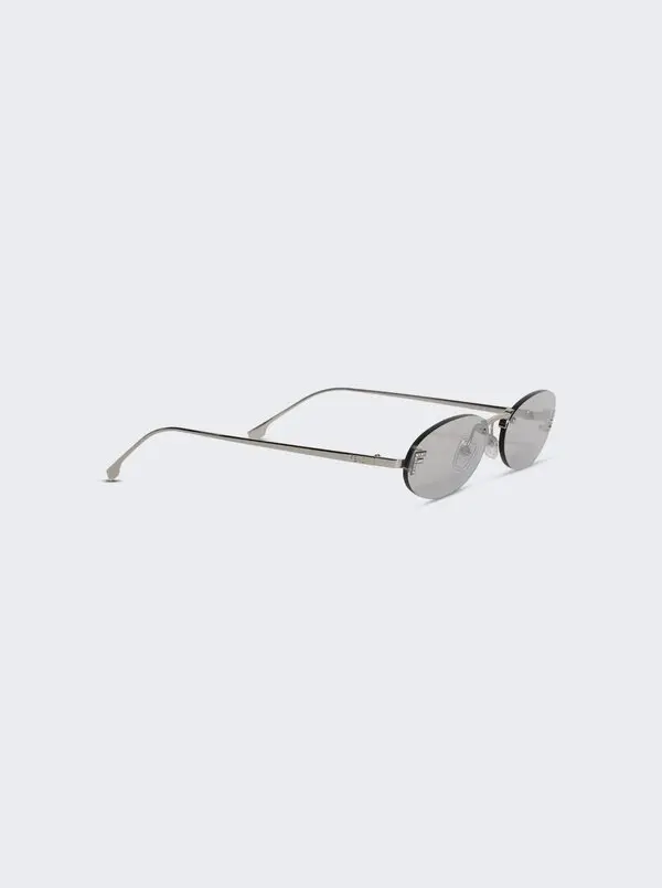 Fendi First Crystal Shiny Palladium Sunglasses
