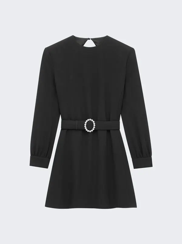Saint Laurent Backless Mini Dress - Black