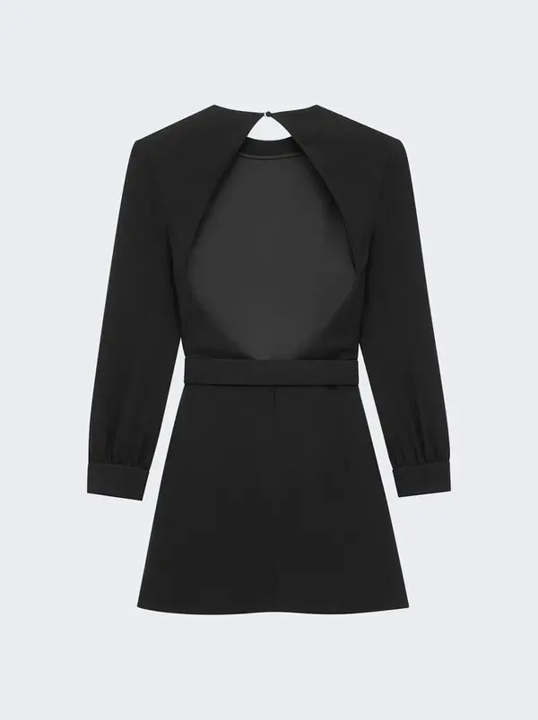 Saint Laurent Backless Mini Dress - Black