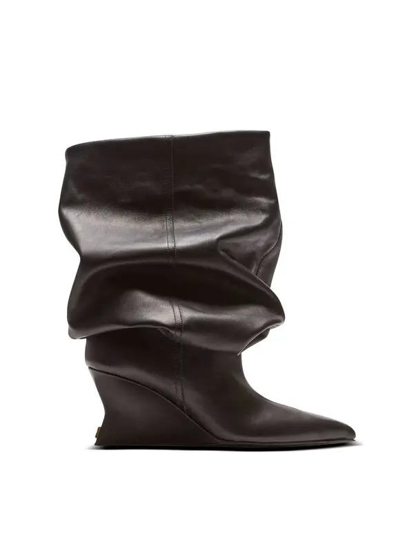 Balmain Wedge Ankle Boots - Black
