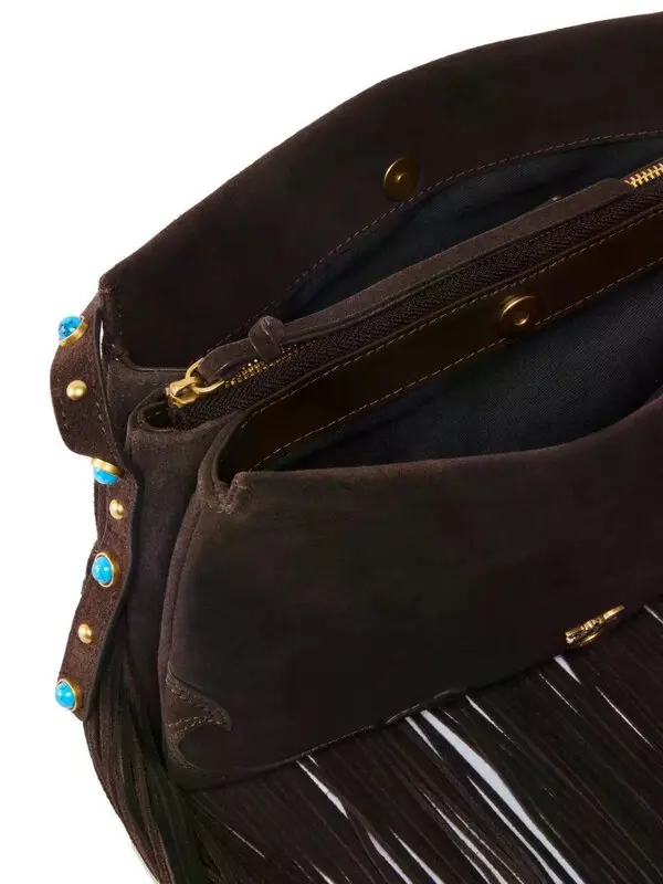 Pinko Small Triplet Fringed Shoulder Bag