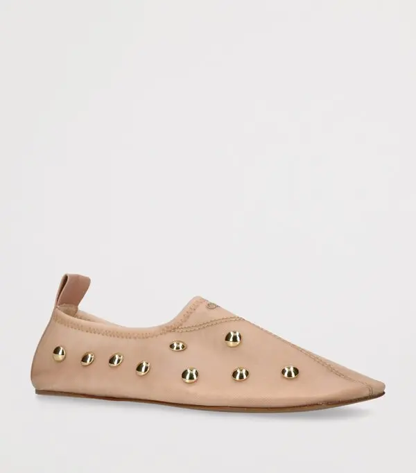 Chloé Leather Rita Ballet Flats - Nude