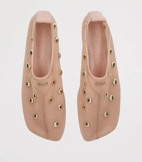Chloé Leather Rita Ballet Flats - Nude
